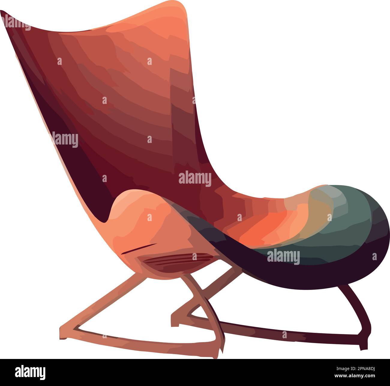 Sitting in leather armchair Stock Vector Images - Alamy