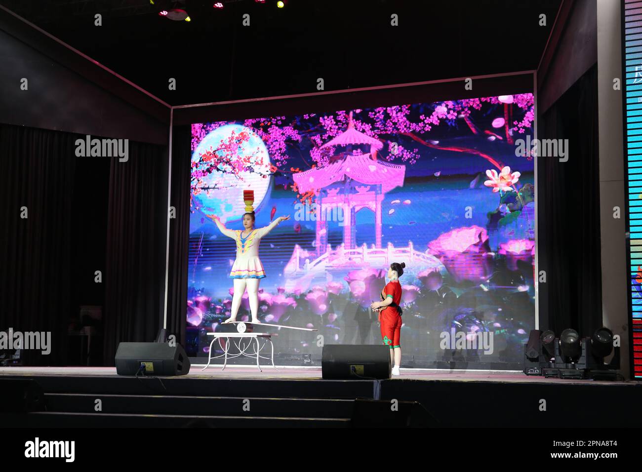 SHANGHAI, CHINA - APRIL 16, 2023 - People watch a performance at the ...