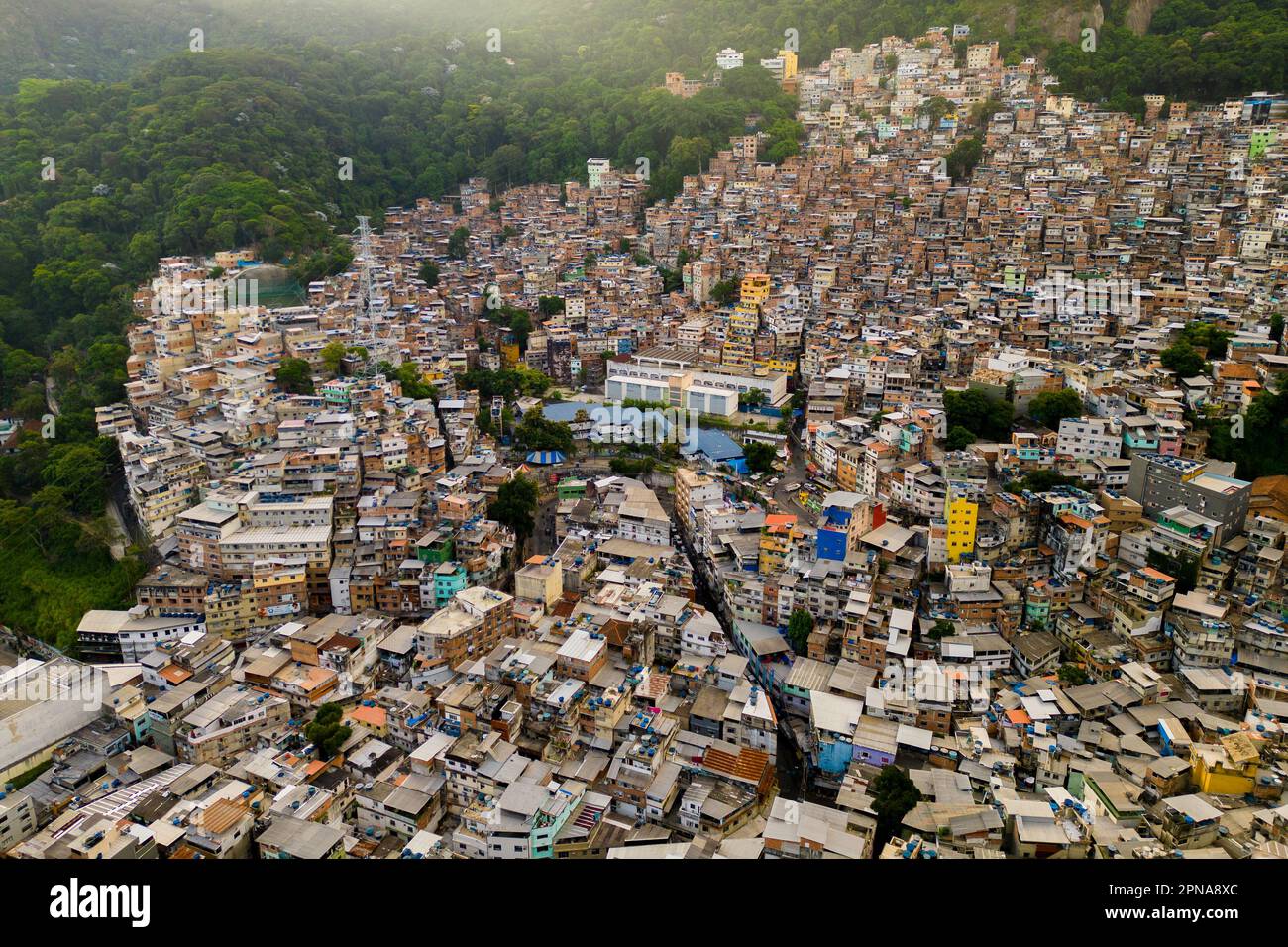 View of Favela da Rocinha, the Biggest Slum (Shanty Town) in Brazil ...