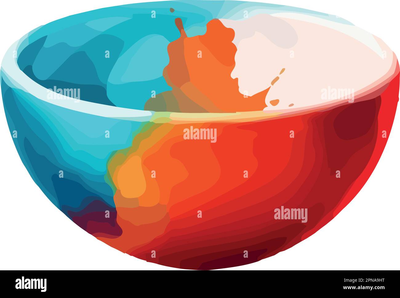 Red paint bowl Stock Vector Images - Alamy