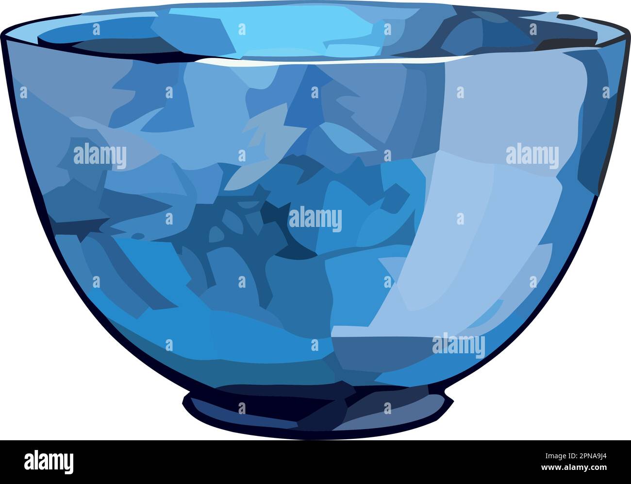 Transparent plastic bowl blue Stock Vector Image & Art - Alamy