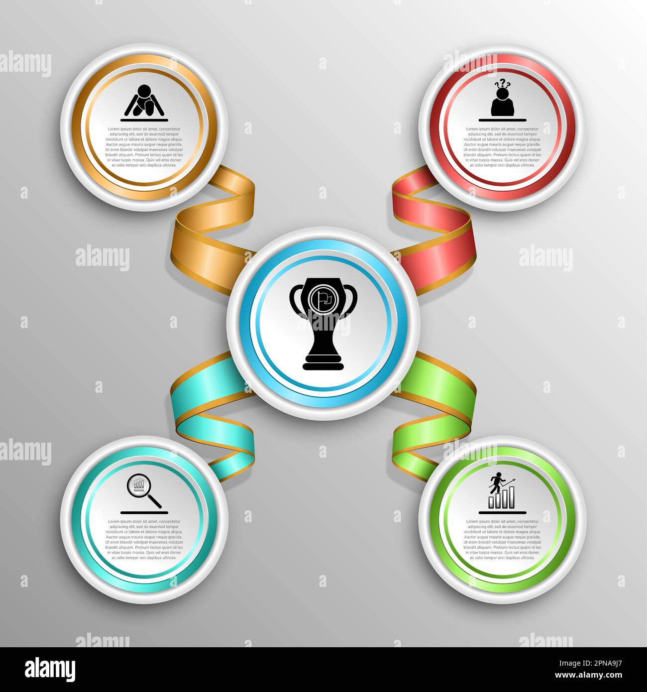 Four elements circle template infographic Planning to start a business Infographic timeline ...