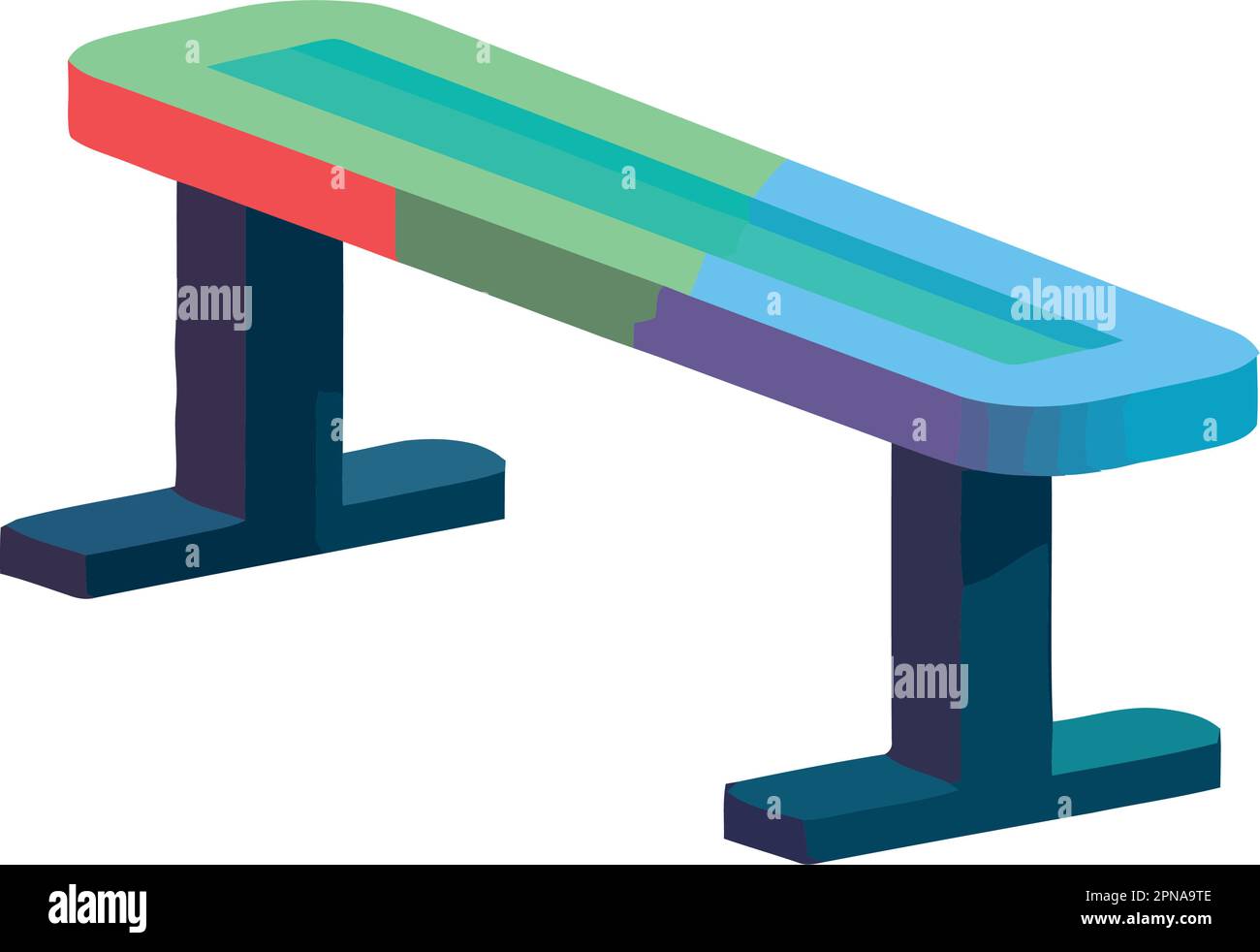 blue gym bench equipment Stock Vector Image & Art - Alamy