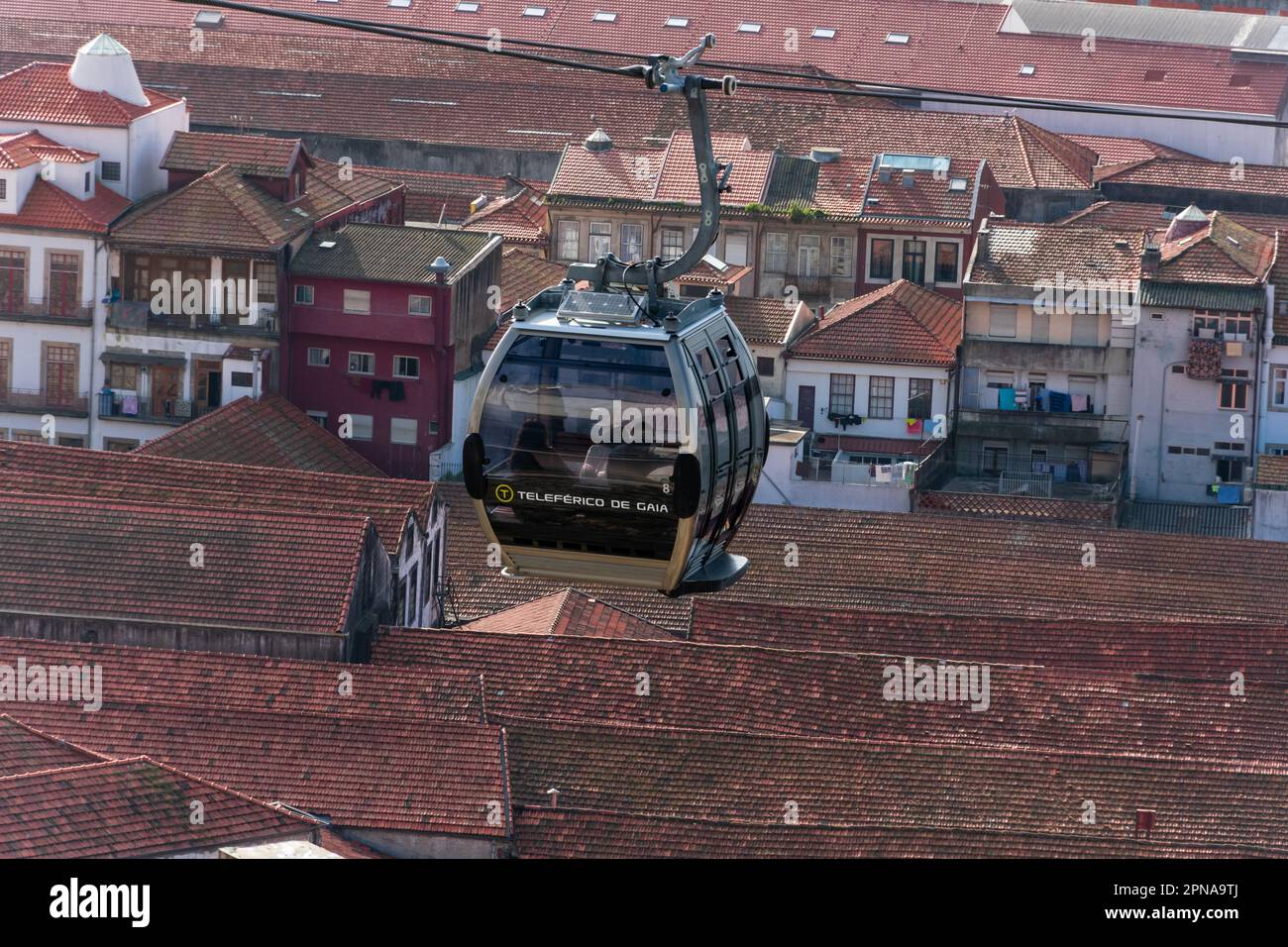 Oporto, Portugal. February 13, 2023. View of Vila Nova de Gaia city and ...
