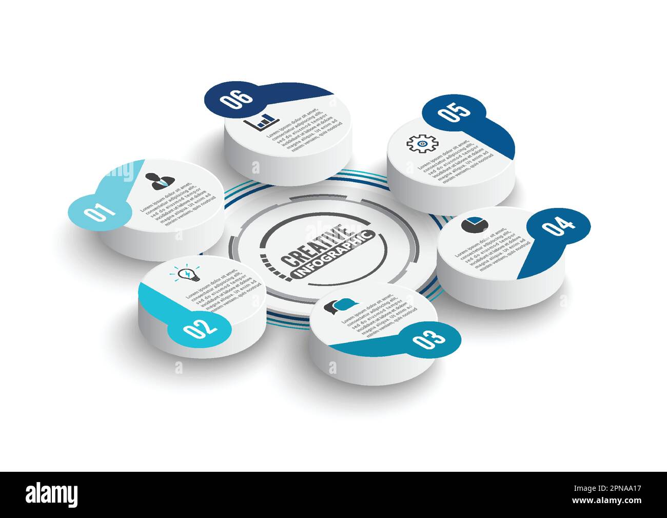 Abstract isometric business infographics design Stock Vector Images - Alamy