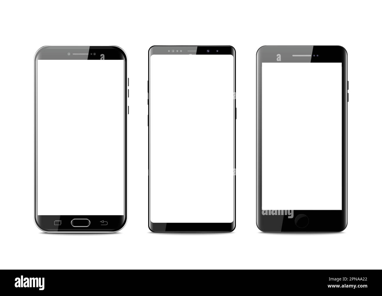 New realistic mobile black smartphone modern style. Vector smartphone ...