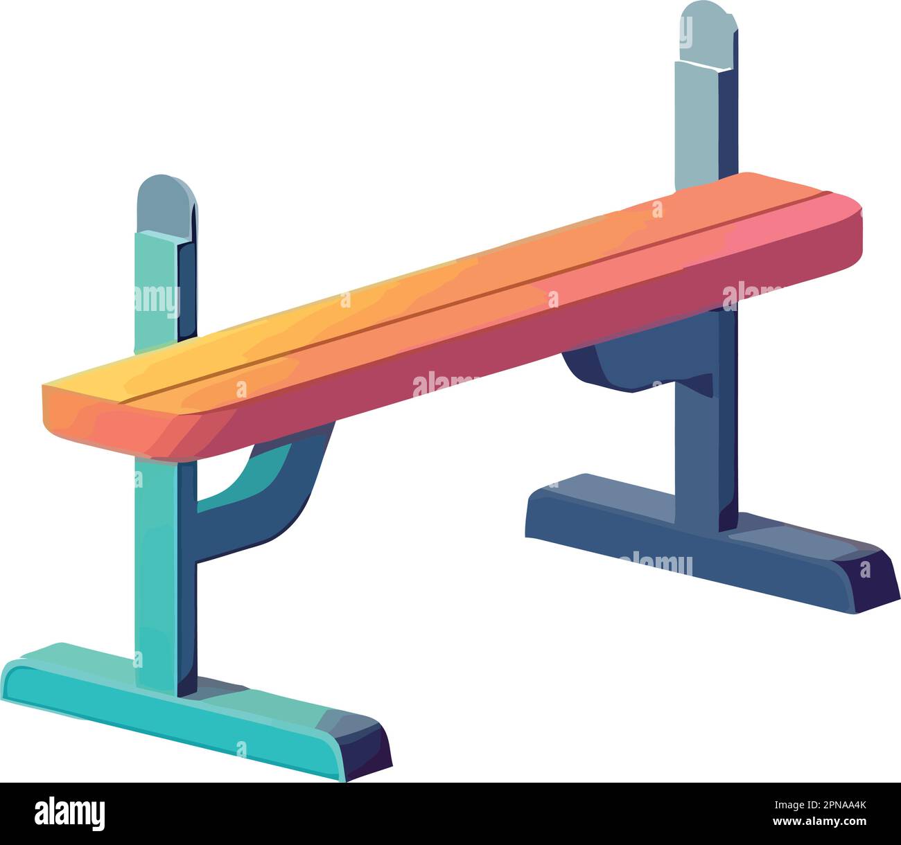 yellow gym bench equipment Stock Vector Image & Art - Alamy