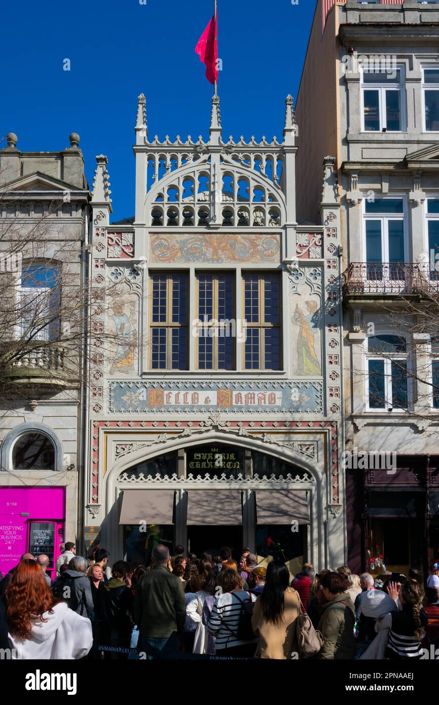 Oporto, Portugal. February 14, 2023. Lello Bookstore, Livraria Lello ...