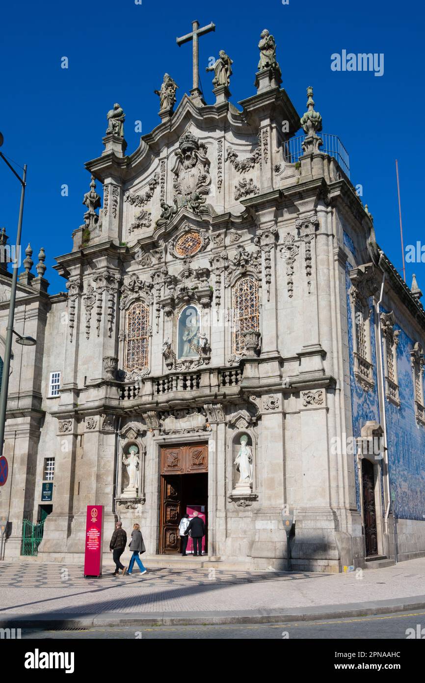 Oporto, Portugal. February 14, 2023. Church of Our Lady of Carmo ...