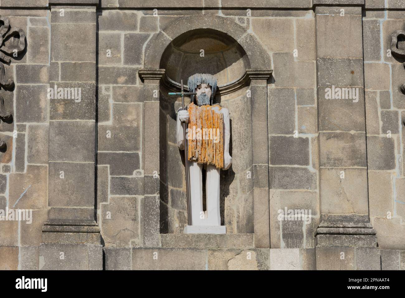 Oporto, Portugal. February 14, 2023. Jesus statue on a facade Stock ...