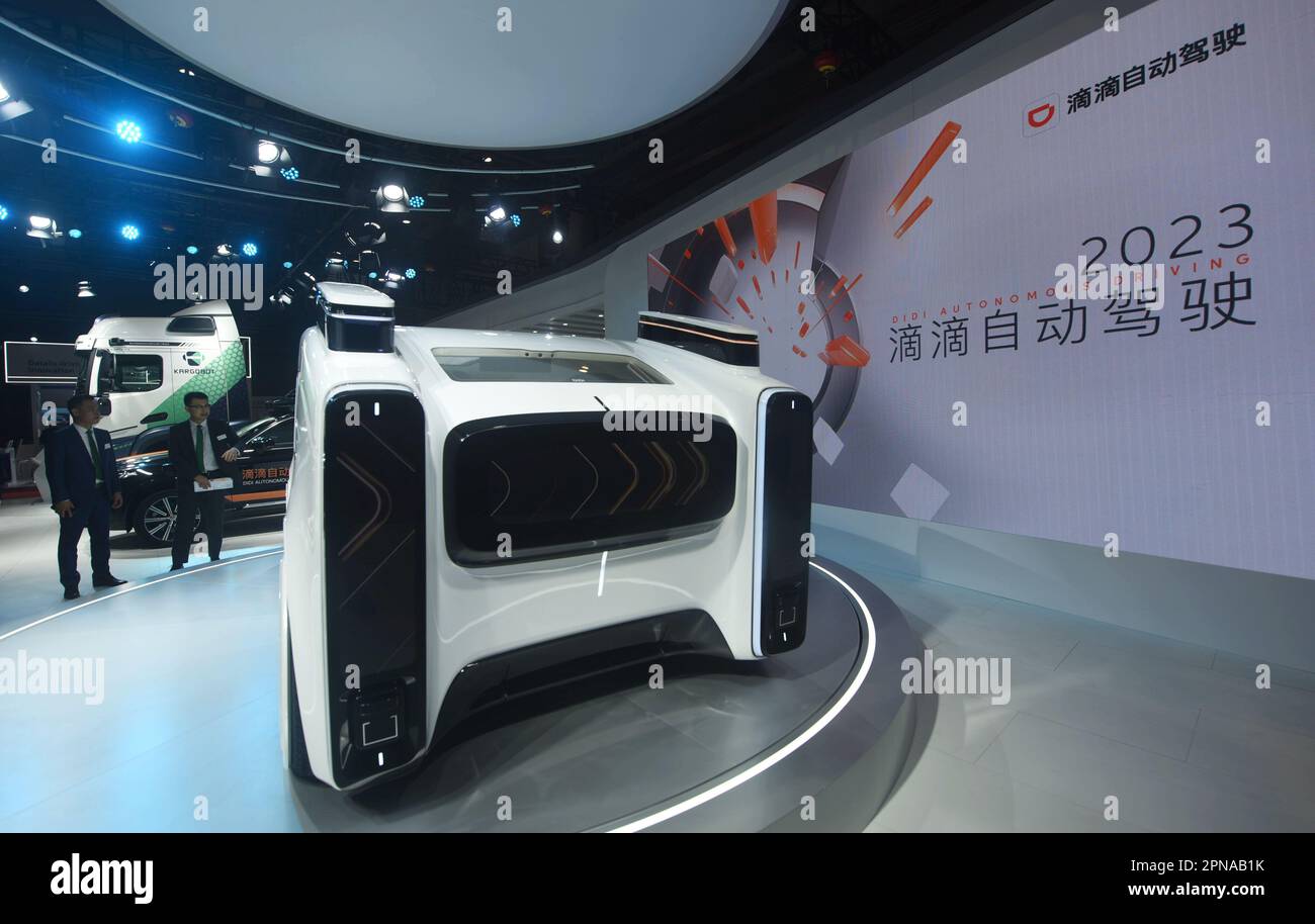 SHANGHAI, CHINA - APRIL 18, 2023 - Visitors visit DiDi Neuron, Didi ...