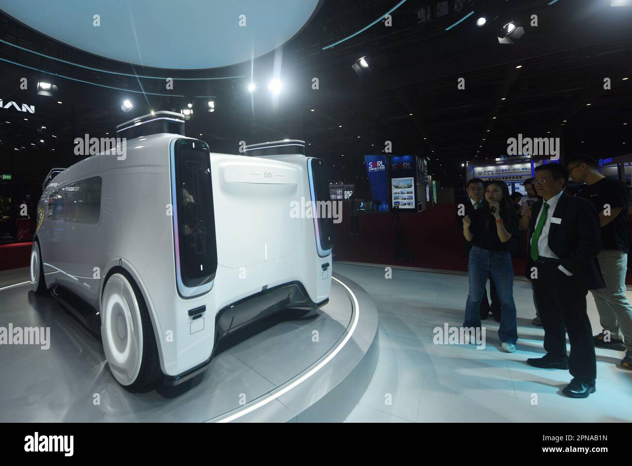 SHANGHAI, CHINA - APRIL 18, 2023 - Visitors visit DiDi Neuron, Didi ...