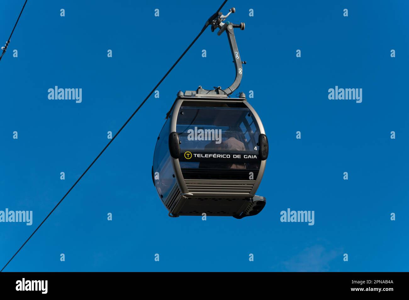 Oporto, Portugal. February 14, 2023. Gaia Cable Car, Teleferico de Gaia ...