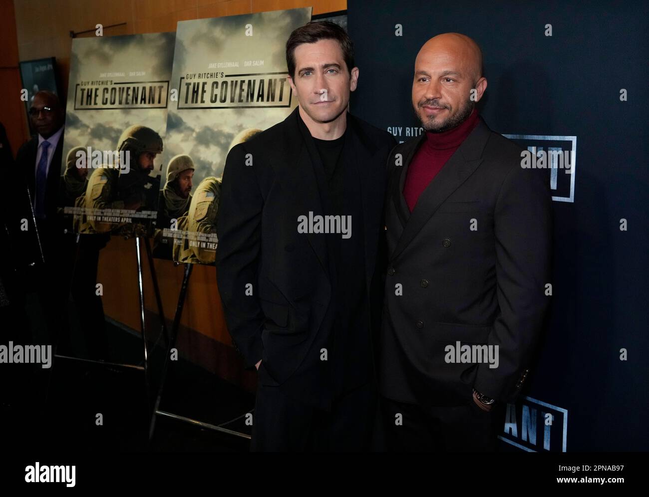 Jake Gyllenhaal, left, and Dar Salim, cast members in "The Covenant ...