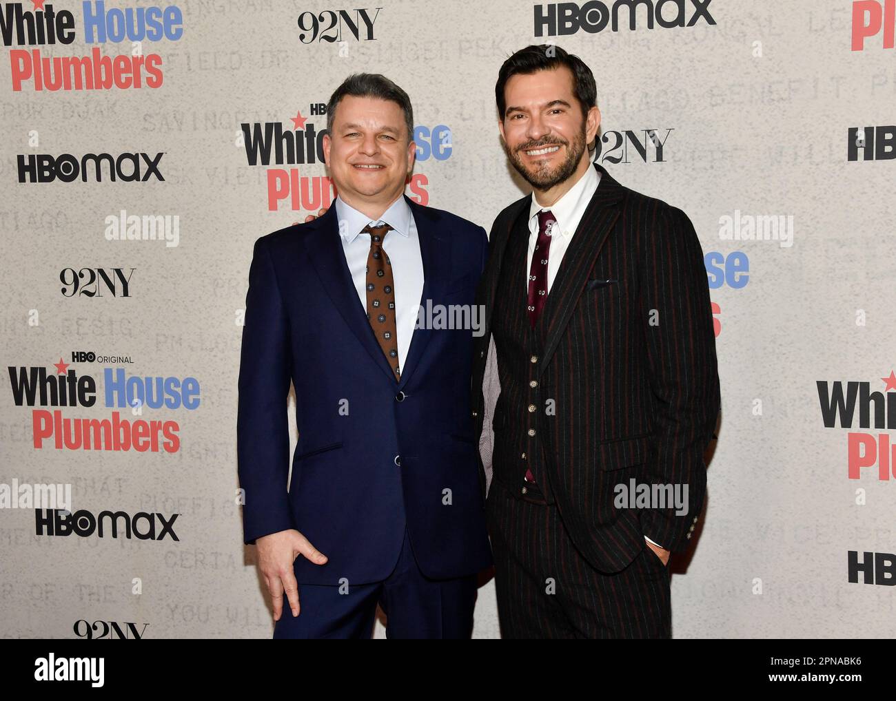 Alex Gregory, left, and Peter Huyck attend the premiere of HBO's "White ...