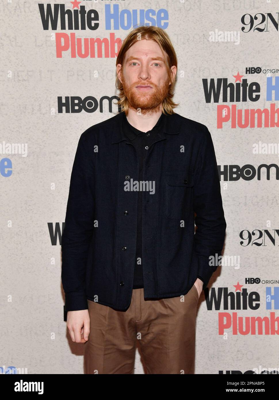Domhnall Gleeson attends the premiere of HBO's "White House Plumbers ...