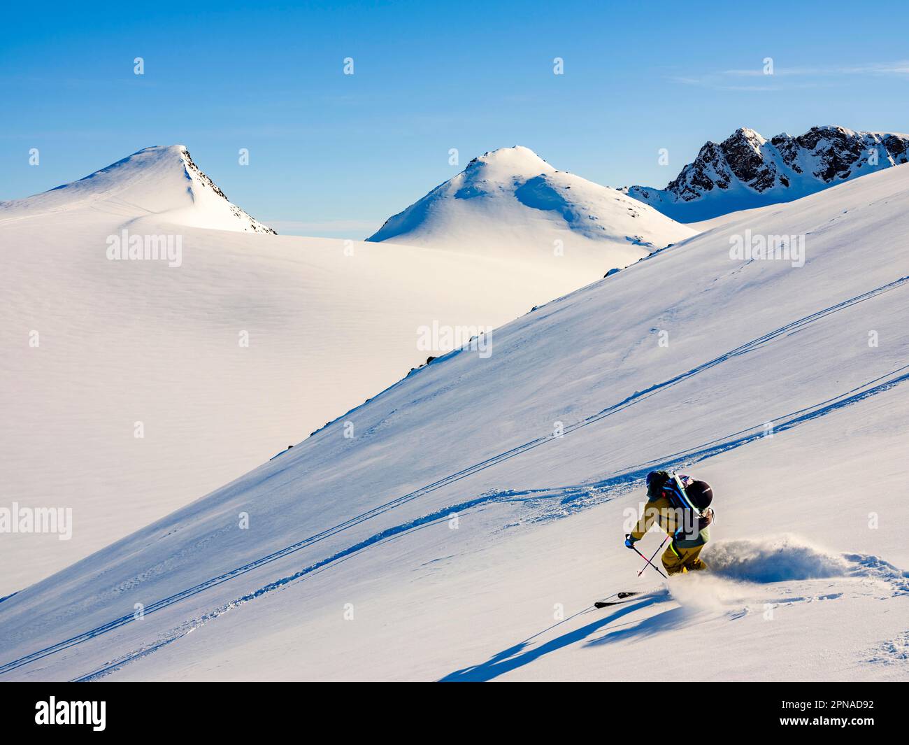 Downhill skiing, Tasiilaq, Ammassalik Island, Kommuneqarfik Sermersooq ...
