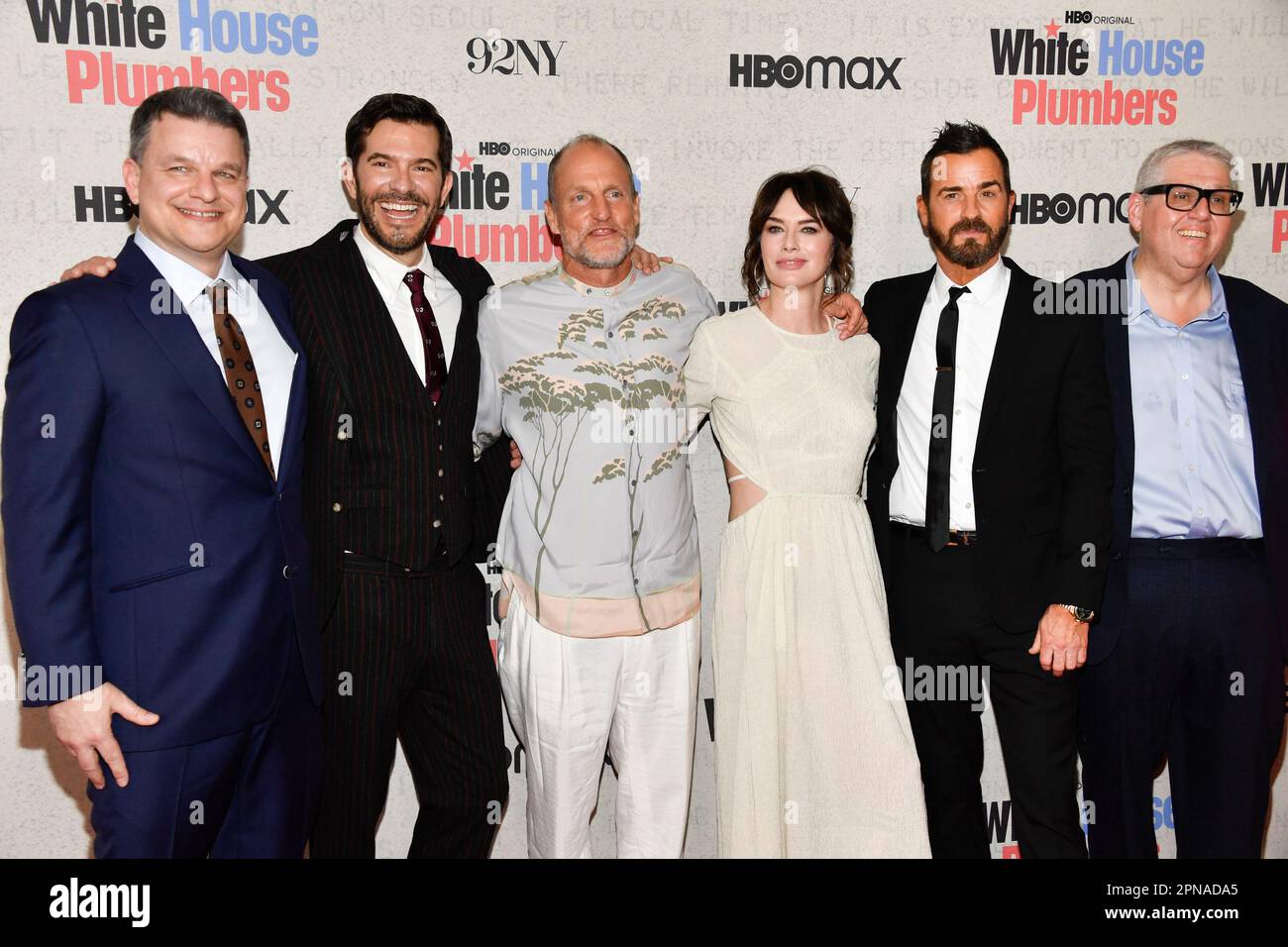 Alex Gregory, left, Peter Huyck, Woody Harrelson, Lena Headey, Justin ...