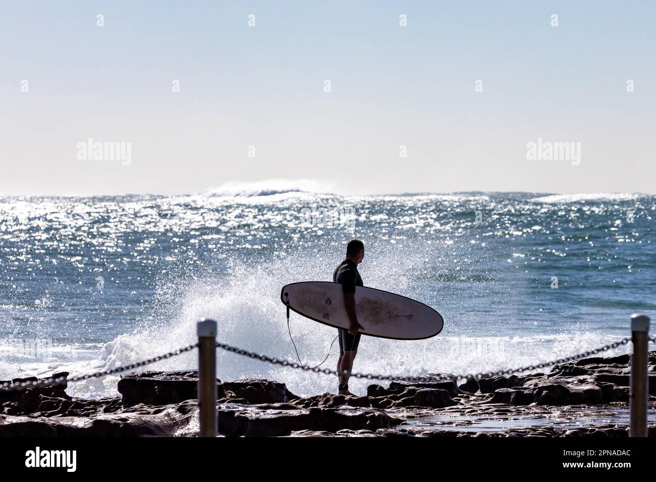 Waves crashing over Dee Why Beach Rockpools, ocean swimming pools ...