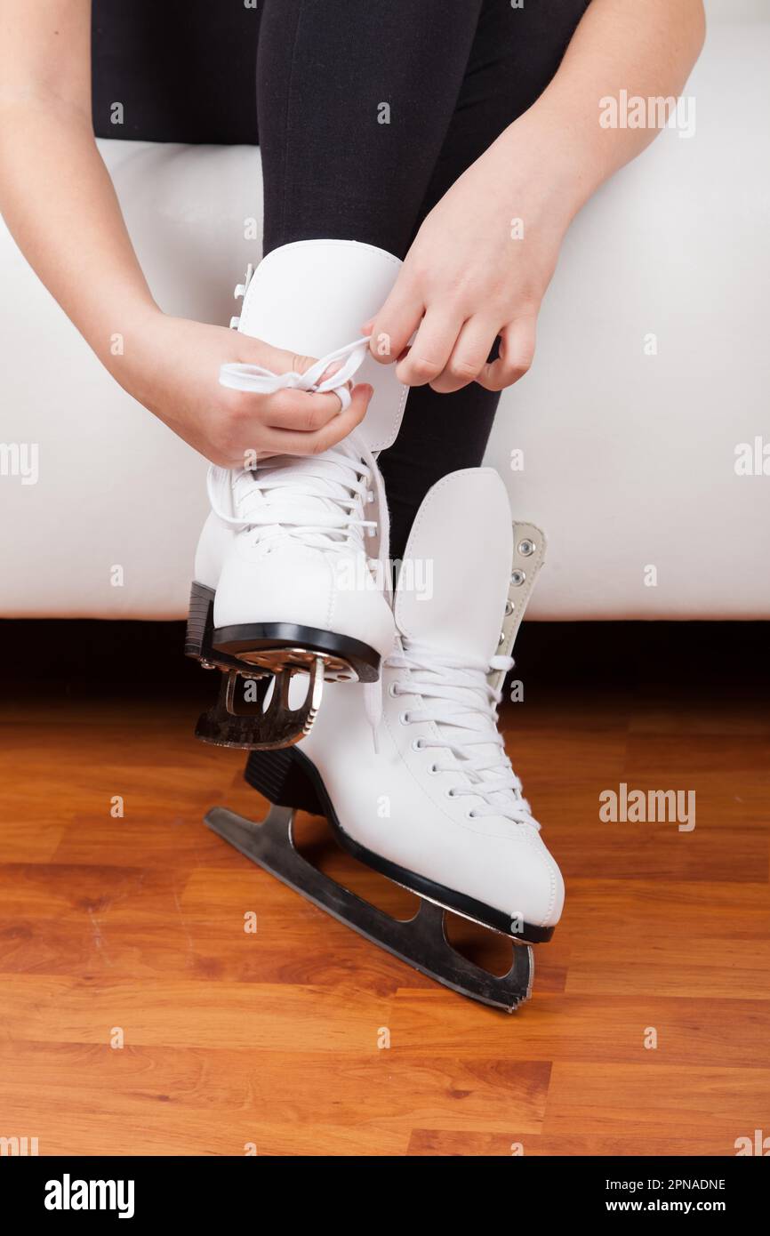 Wearing new roller skates hi-res stock photography and images - Alamy