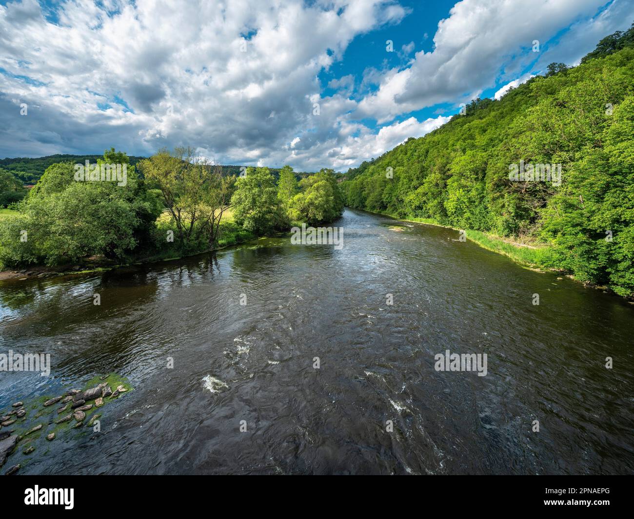 The Werra River, Creuzburg, Thuringia, Germany Stock Photo - Alamy