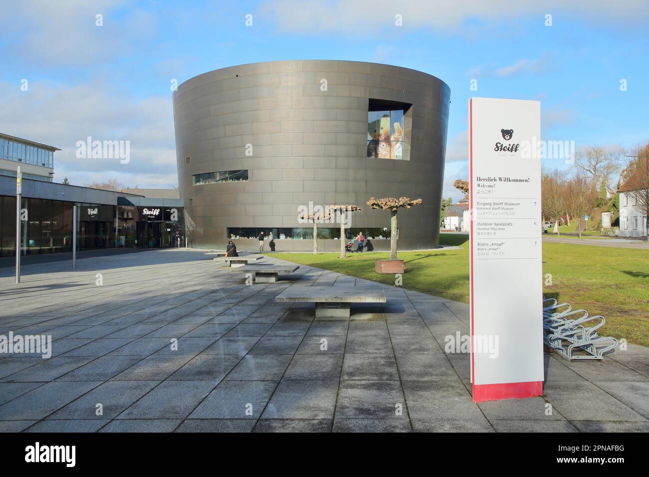 Building of the modern Steiff Museum, Giengen an der Brenz, Swabian Alb ...