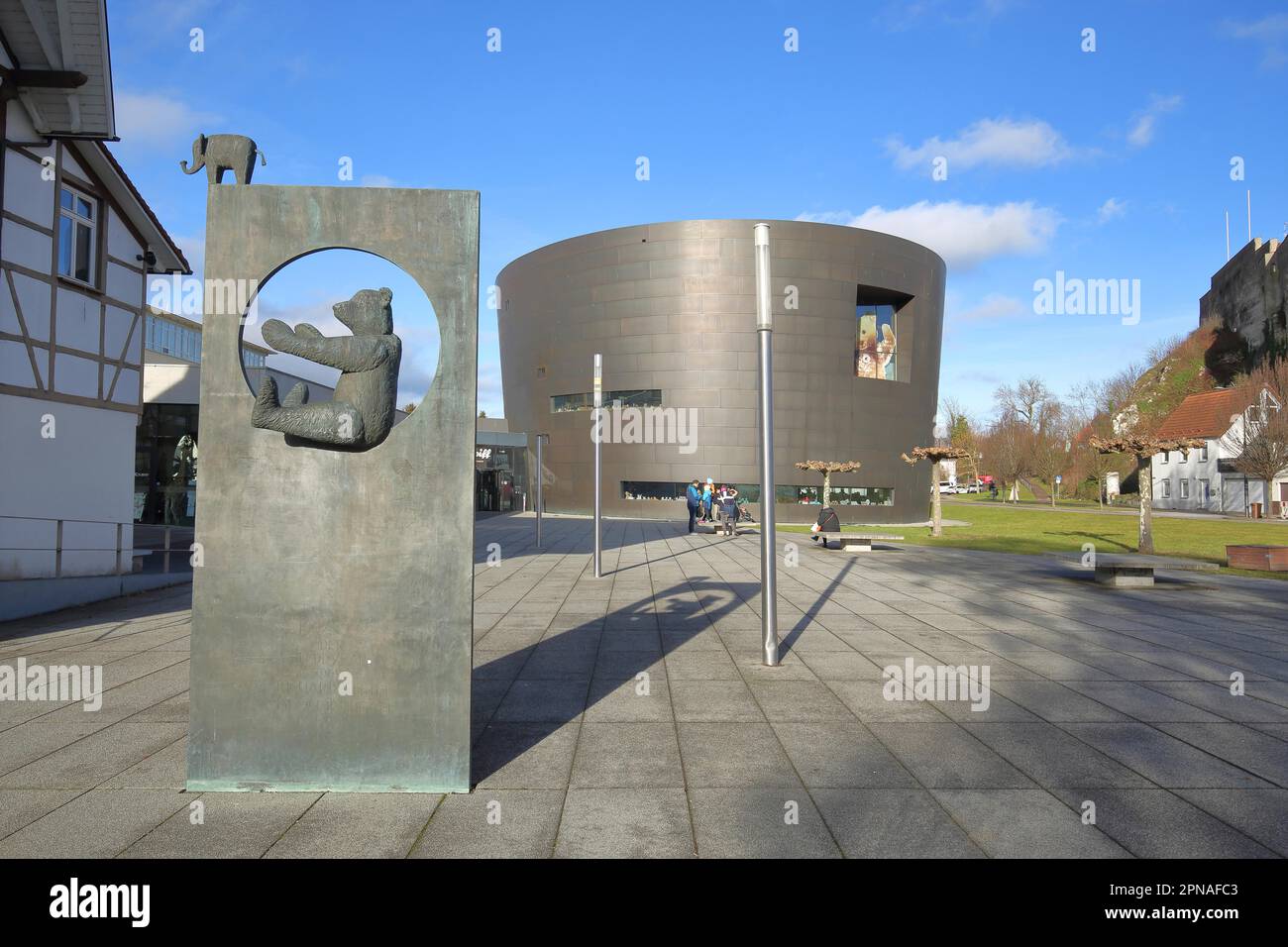 Steiff Museum with Teddy Bear Symbol and Elephant Figure Sculptures ...
