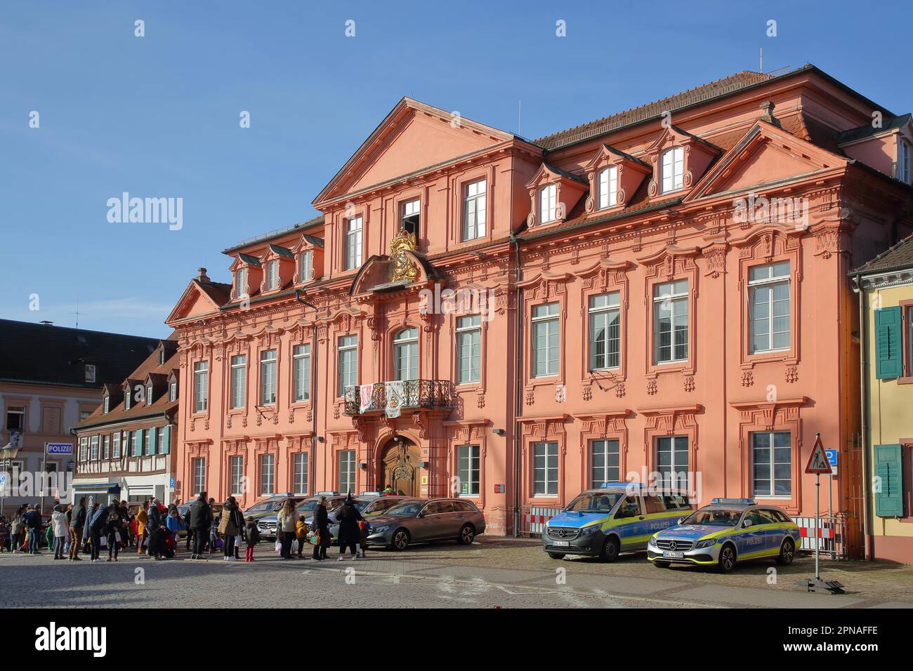 Historic royal court built in 1717 and present police station, main ...