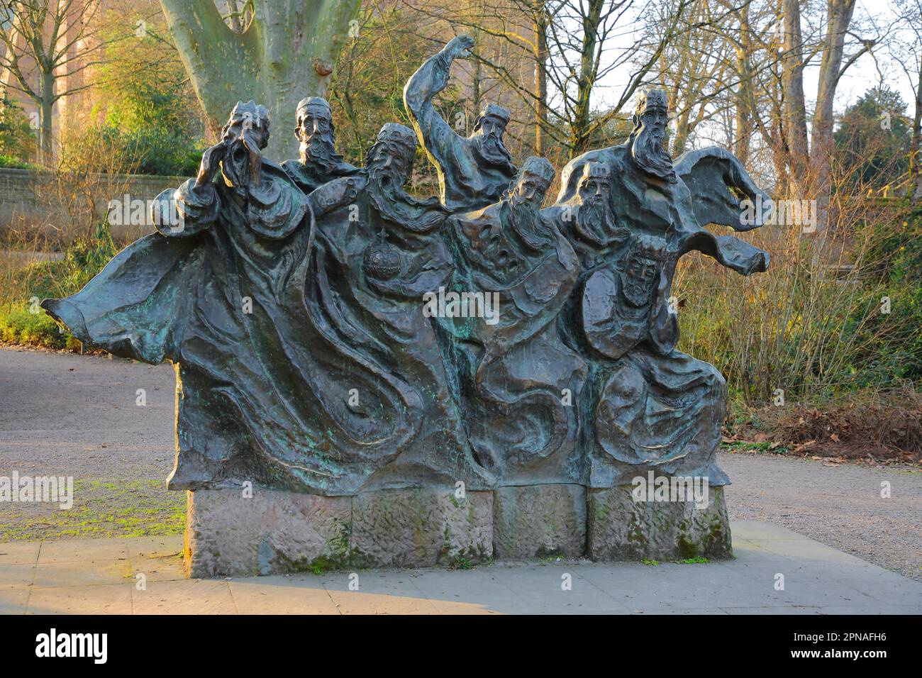 Sculpture Ferryman hol over by Georg Guenther Zeuner 1987, German ...