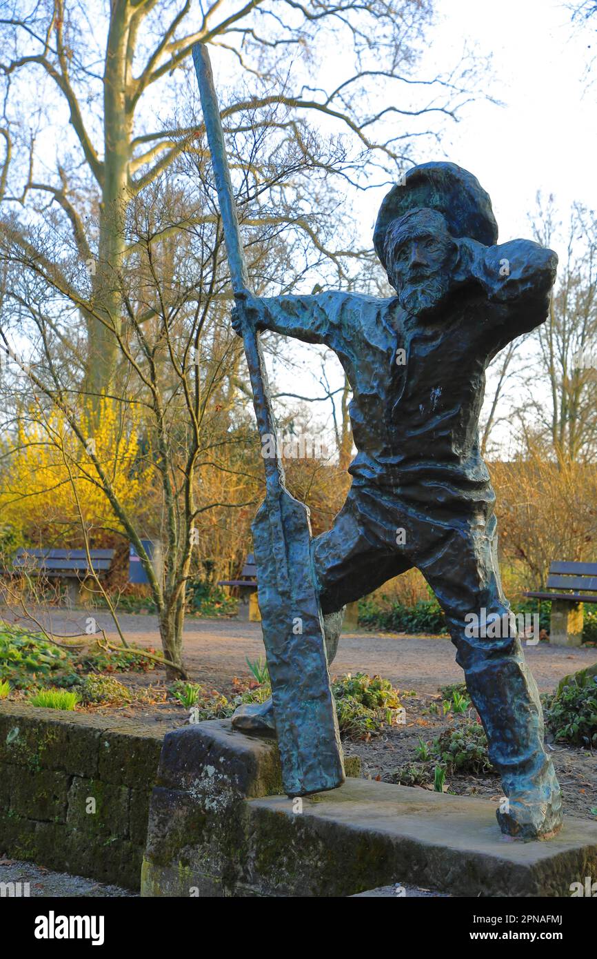 Sculpture Ferryman fetch over by Georg Guenther Zeuner 1987, figure ...