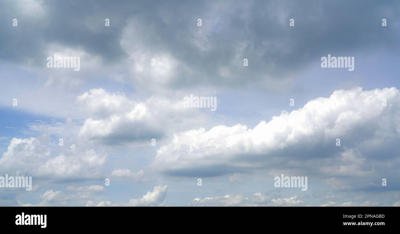 Overcast sky. Dramatic gray sky and dark clouds before rain in rainy ...