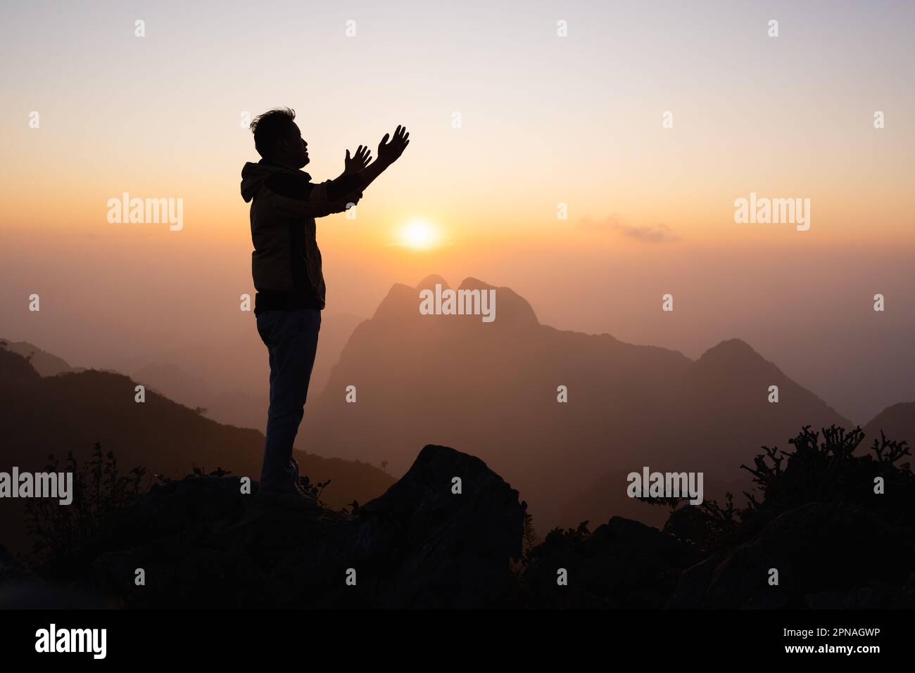 Man hands praying to god, Man Pray for god blessing to wishing have a ...