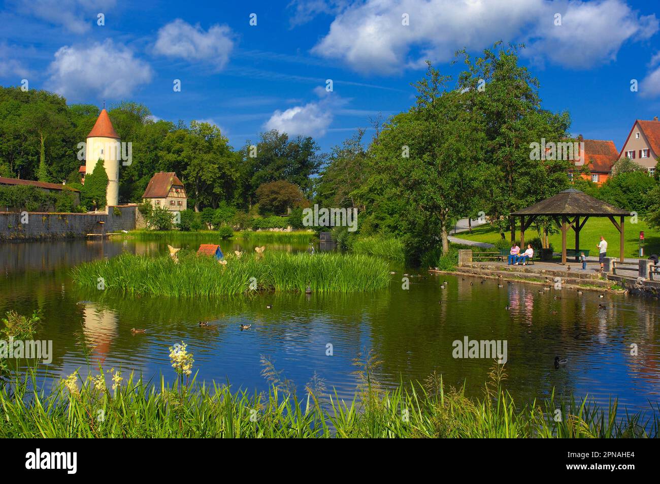 Dinkelsbuehl, Faulturm, City Park, Gatehouse, Romantic Road ...