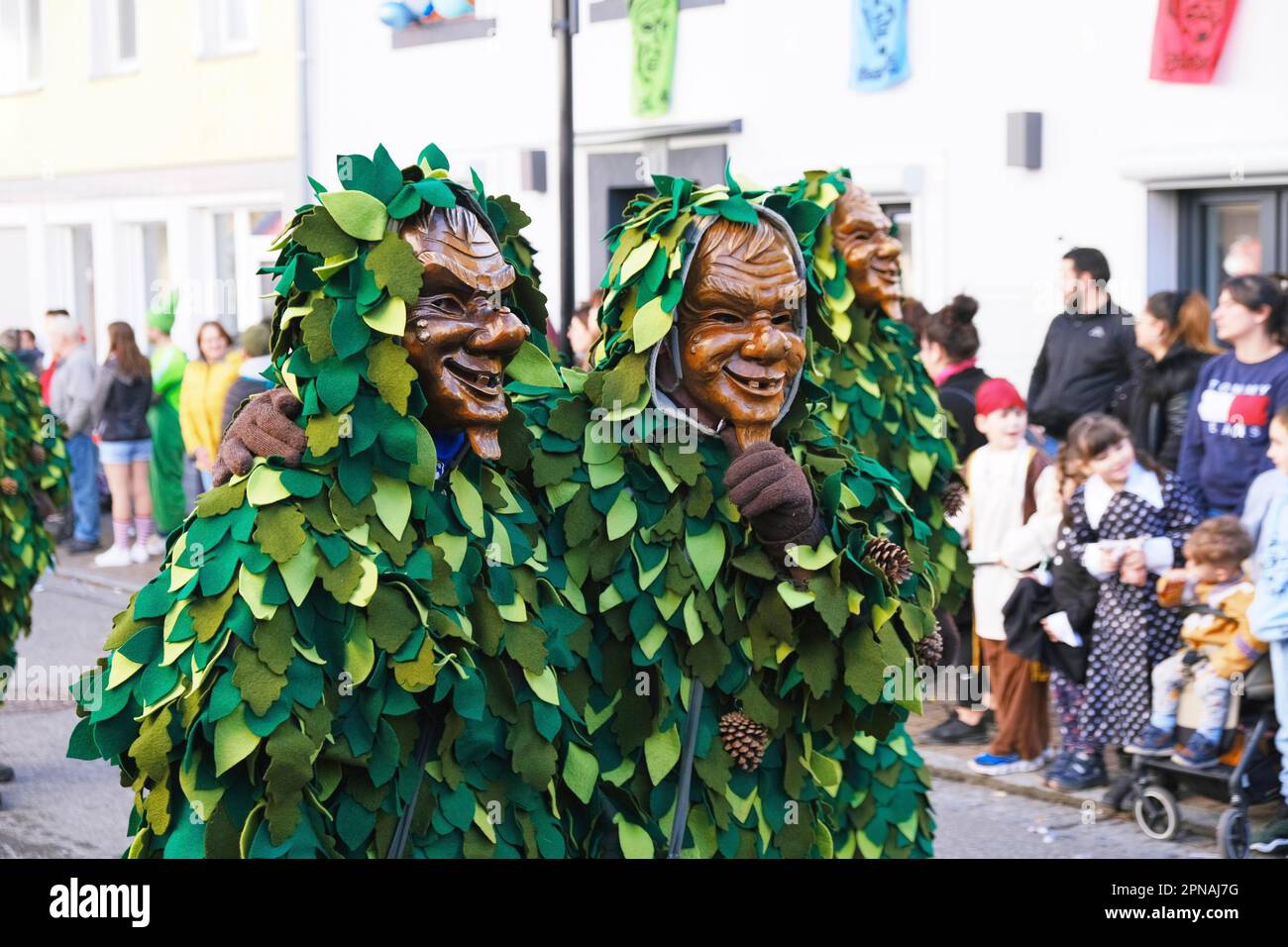 Carnival in Zell im Wiesental, traditional masks, Zell, Baden ...