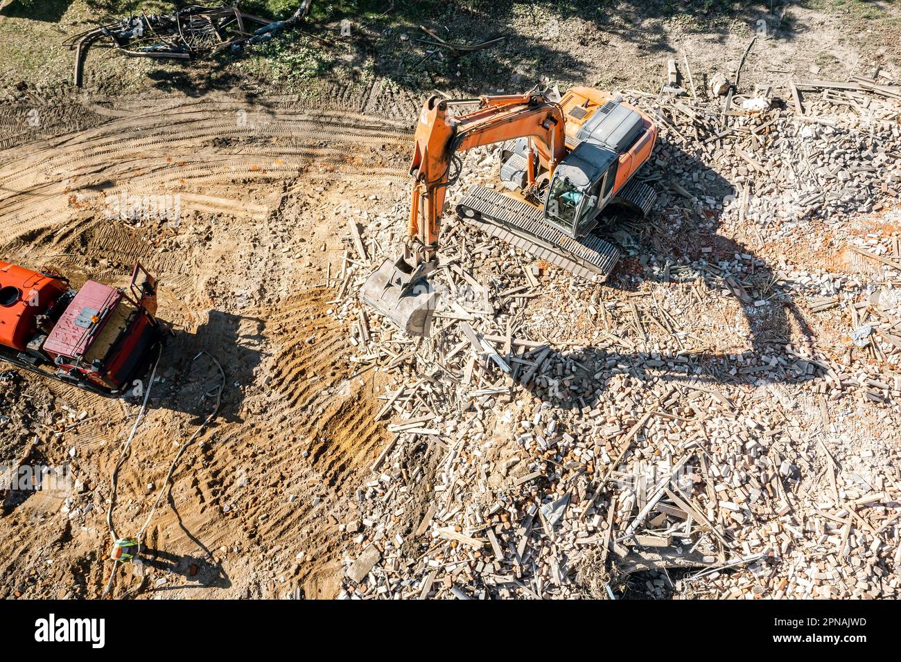 Construction site debris pile waste hi-res stock photography and images ...