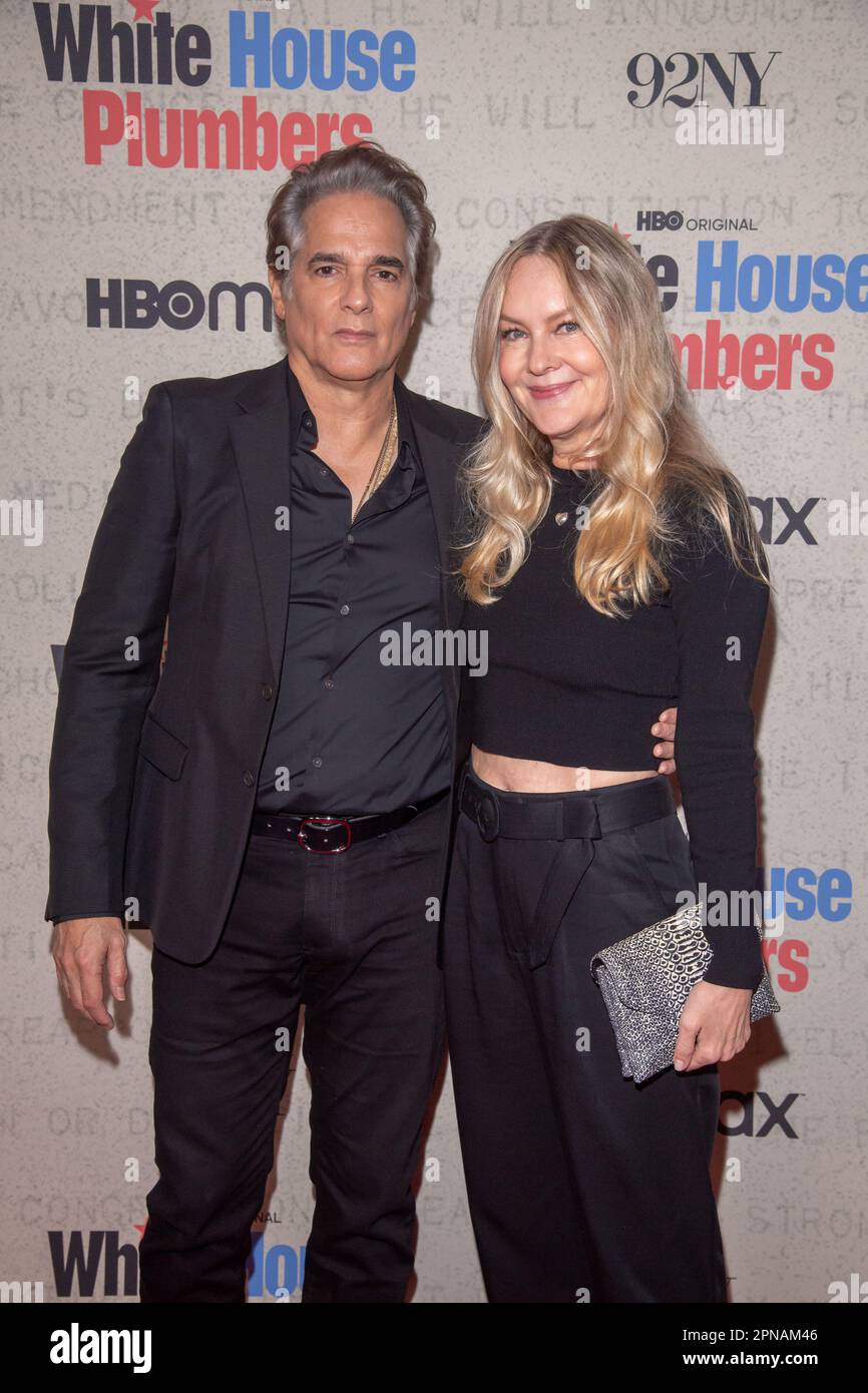 NEW YORK, NEW YORK - APRIL 17: Yul Vazquez and Linda Larkin attend HBO ...