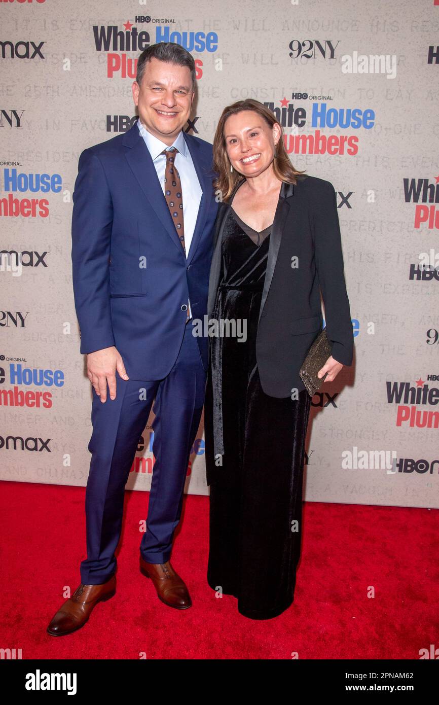 NEW YORK, NEW YORK - APRIL 17: Alex Gregory (L) attends HBO's "White ...