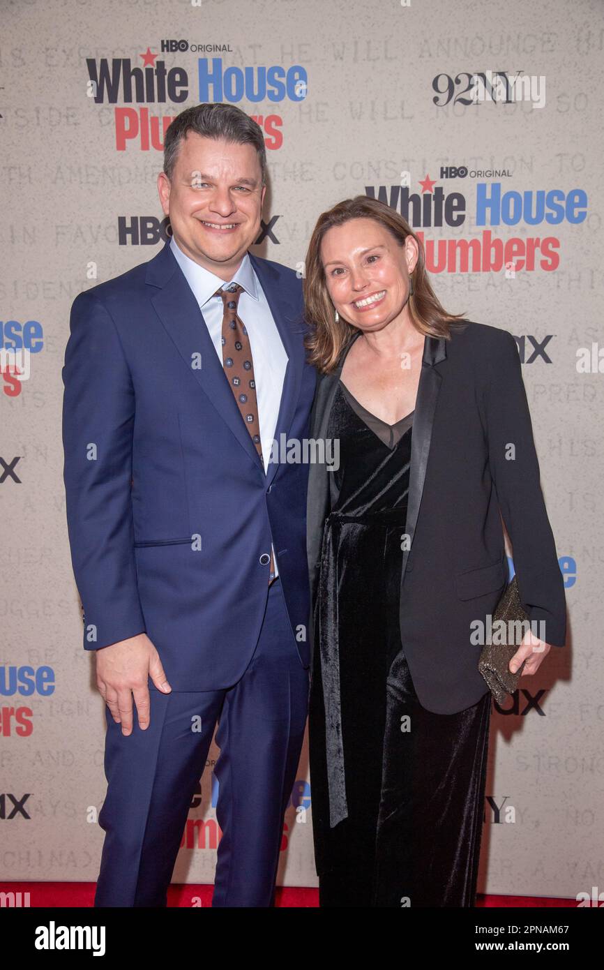 NEW YORK, NEW YORK - APRIL 17: Alex Gregory (L) attends HBO's "White ...