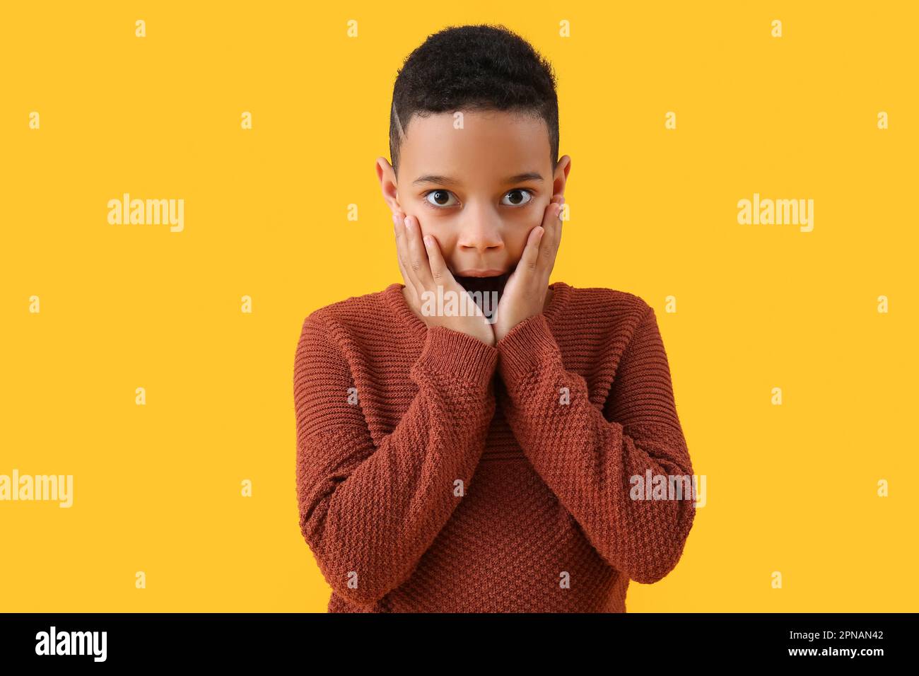 African american kid nervous hi-res stock photography and images - Alamy