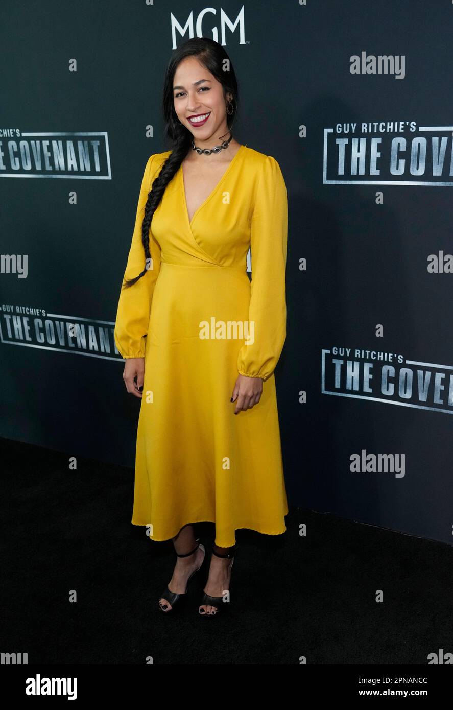 Stephanie Hoston poses at the premiere of the film "The Covenant ...