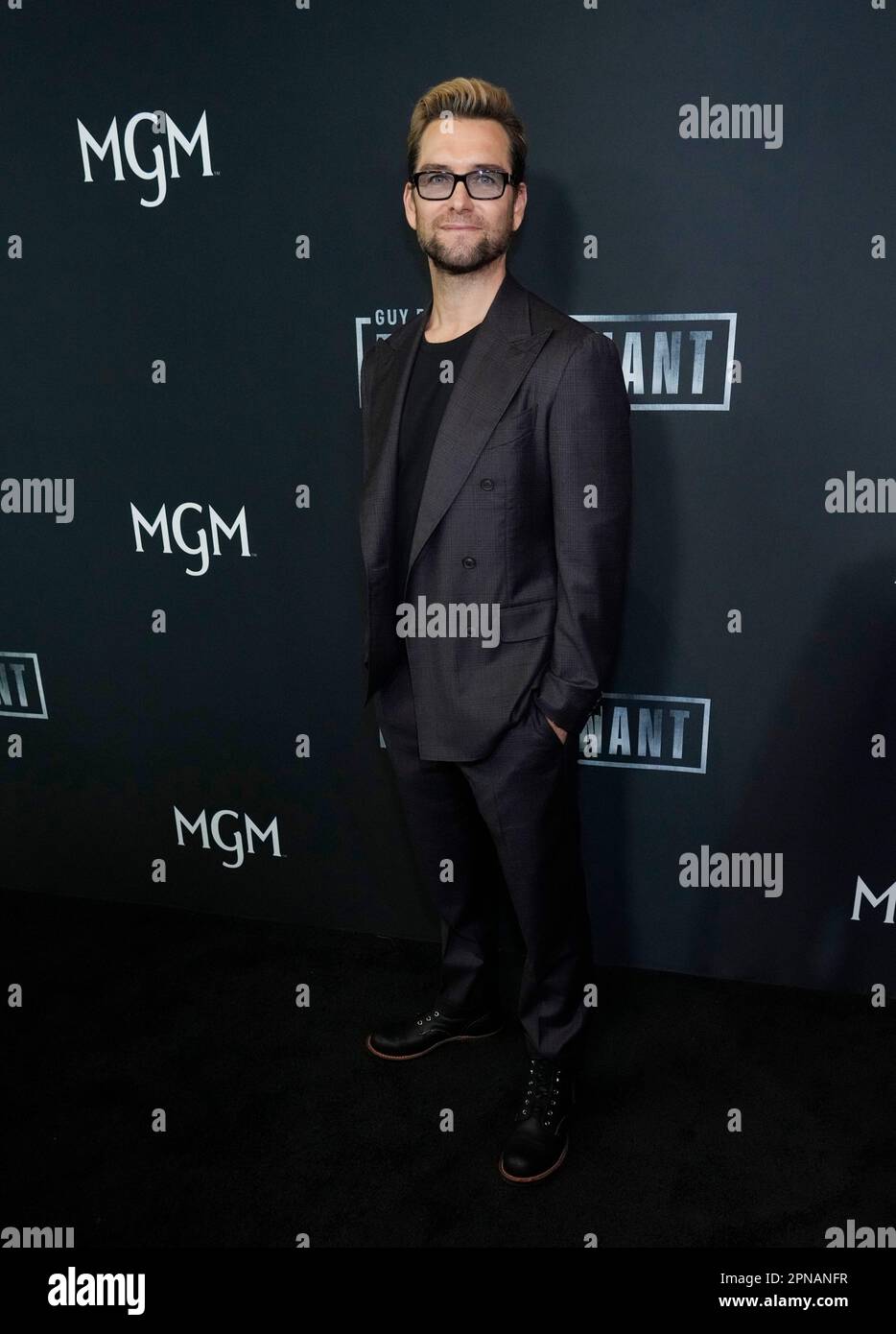 Antony Starr poses at the premiere of the film "The Covenant," Monday ...