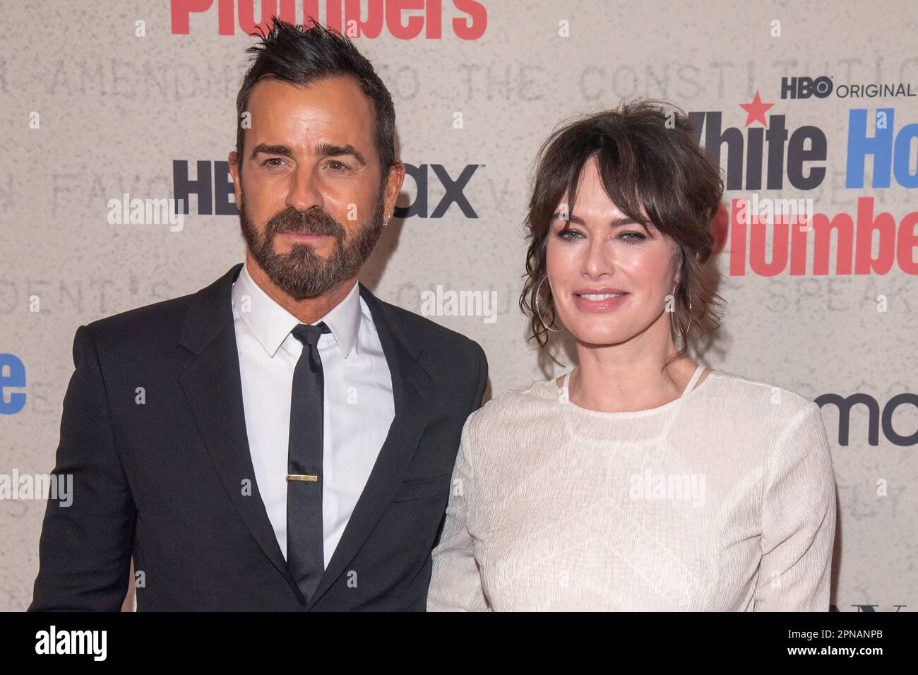 NEW YORK, NEW YORK - APRIL 17: Justin Theroux and Lena Headey attend ...