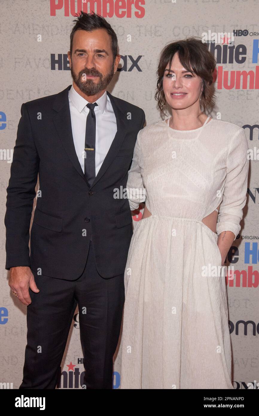 NEW YORK, NEW YORK - APRIL 17: Justin Theroux and Lena Headey attend ...
