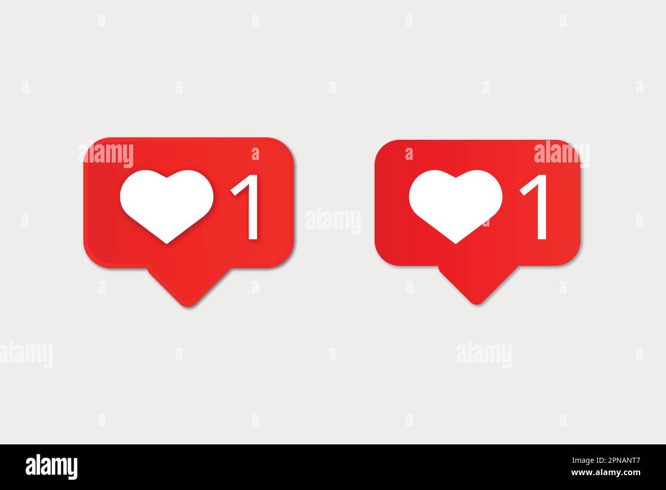 Instagram like notification vector design hi-res stock photography and ...