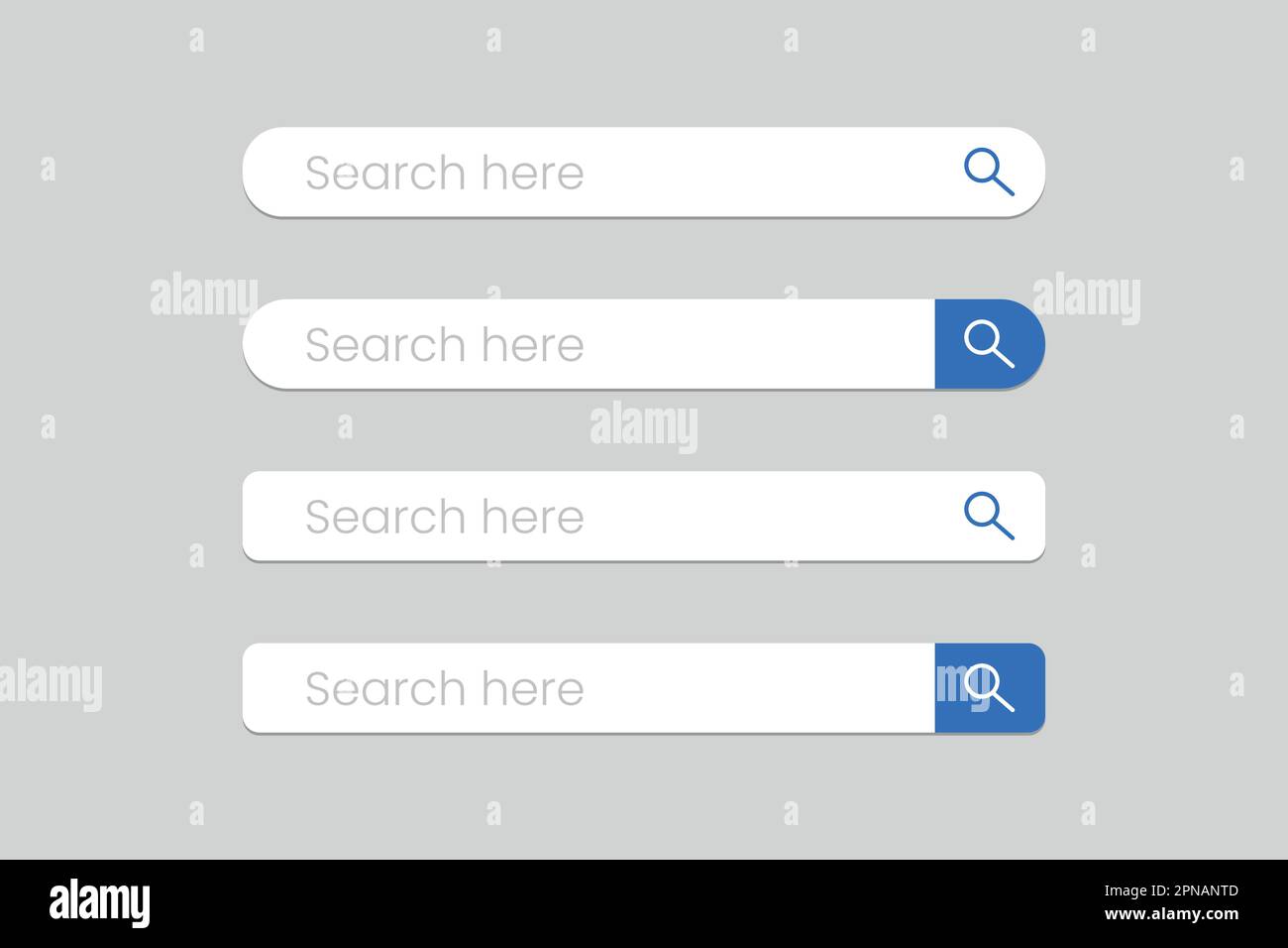 Set of search bar boxes ui search templates for websites Stock Vector ...