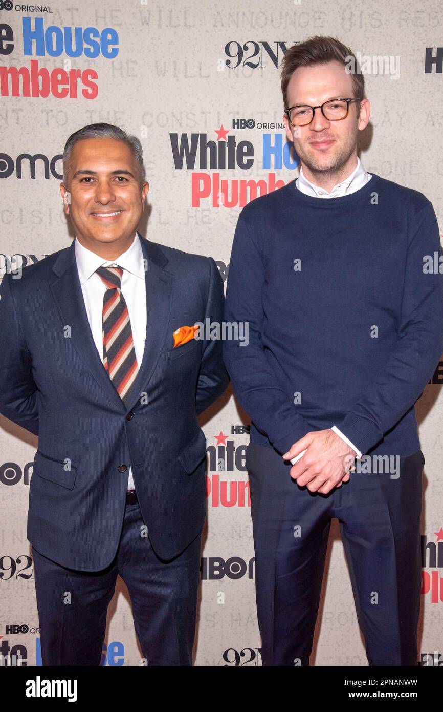 NEW YORK, NEW YORK - APRIL 17: Mark Roybal (L) attends HBO's "White ...