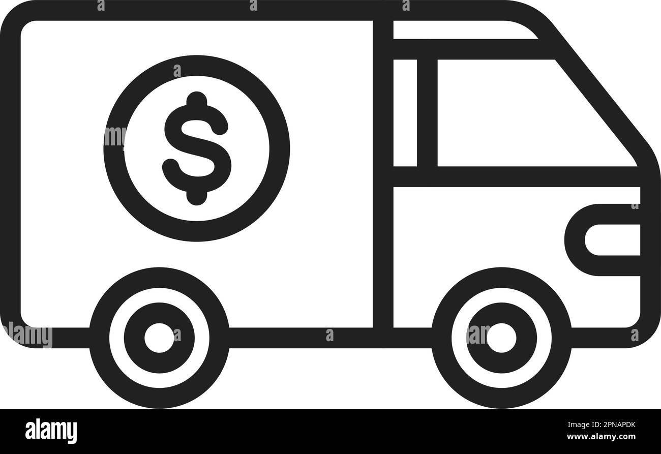 Cash Transfer Vehicle icon vector image. Suitable for mobile apps, web ...