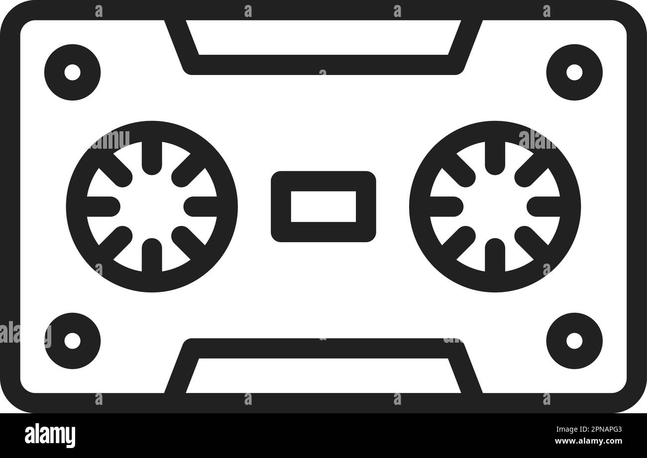 Cassette icon vector image. Suitable for mobile apps, web apps and ...
