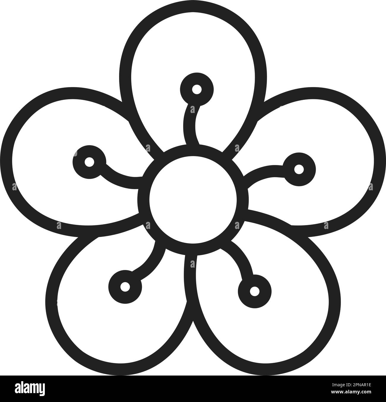 Cherry Blossom icon vector image. Suitable for mobile apps, web apps ...