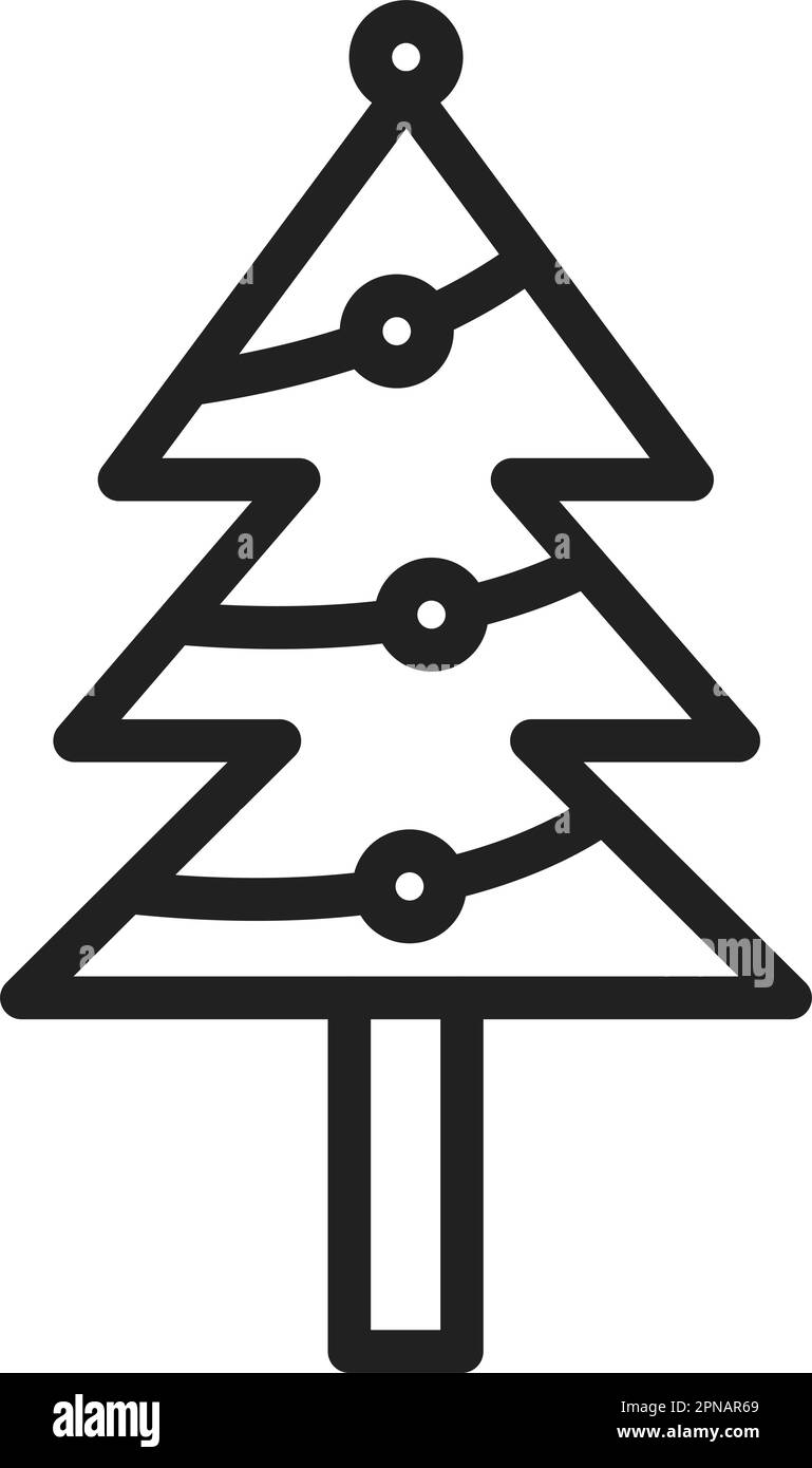 Christmas Tree icon vector image. Suitable for mobile apps, web apps ...